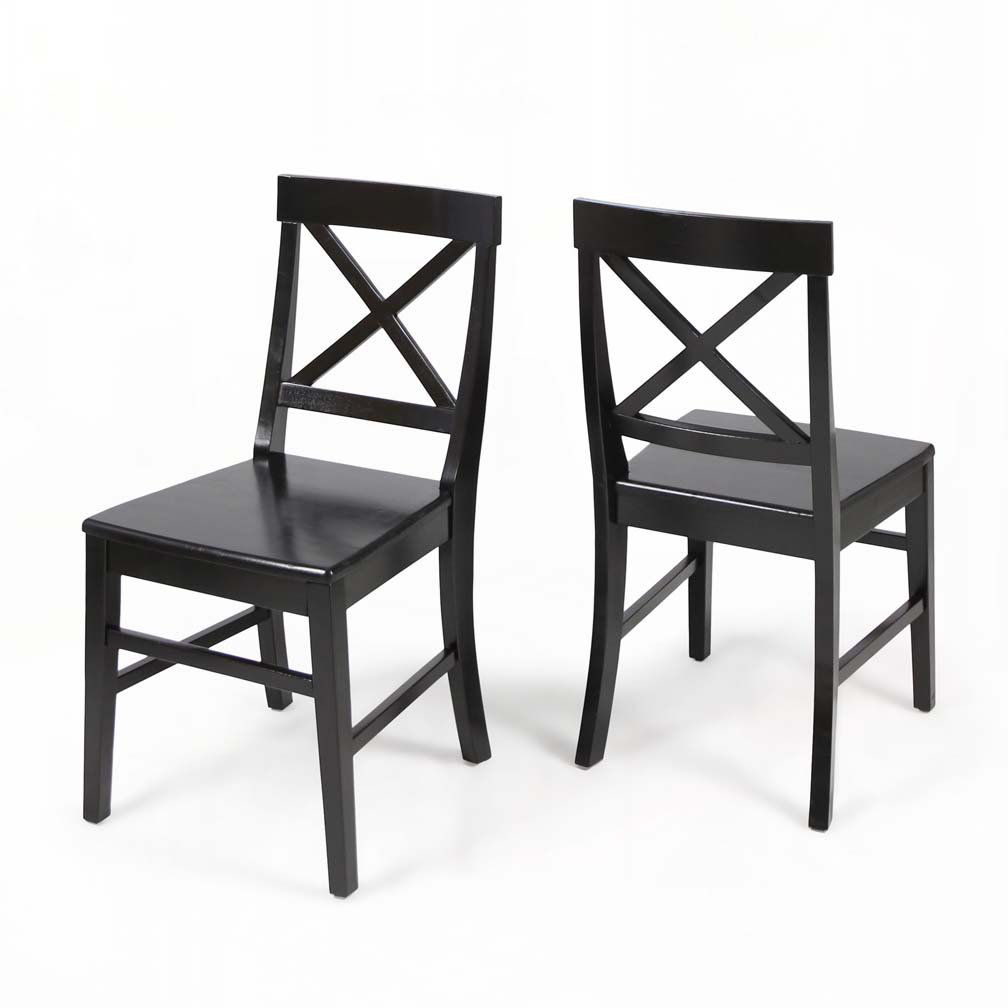 Charlton Home® Gelacio Solid Wood Cross Back Side Chair & Reviews | Wayfair