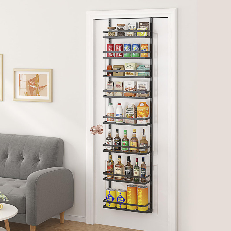 Rebrilliant Adjustable Over-The-Door Storage Organizer Rack - White ...