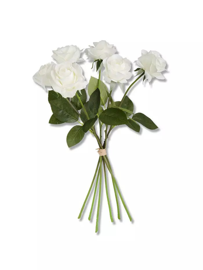 Primrue 17.5" Real Touch White Rose Bud Bundle - Wayfair Canada