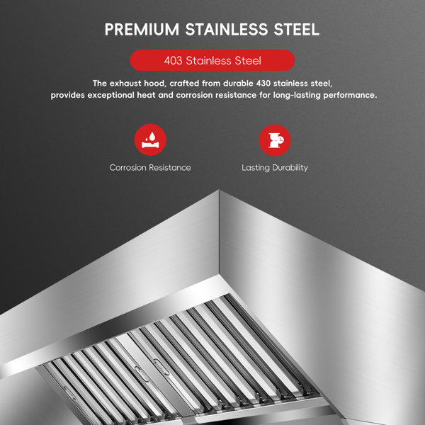 Sangdo Commercial Exhaust Hood, 5ft Concession Trailer Hood System for ...