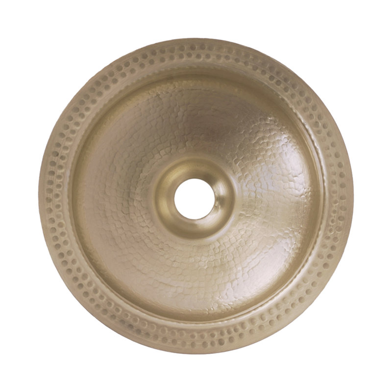 CUSTOmosaic Hand Hammered Polished Brass Bar Sink, 10" Bowl, Lacquered ...