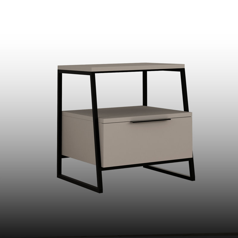 17 Stories Metal Frame Nightstand | Wayfair