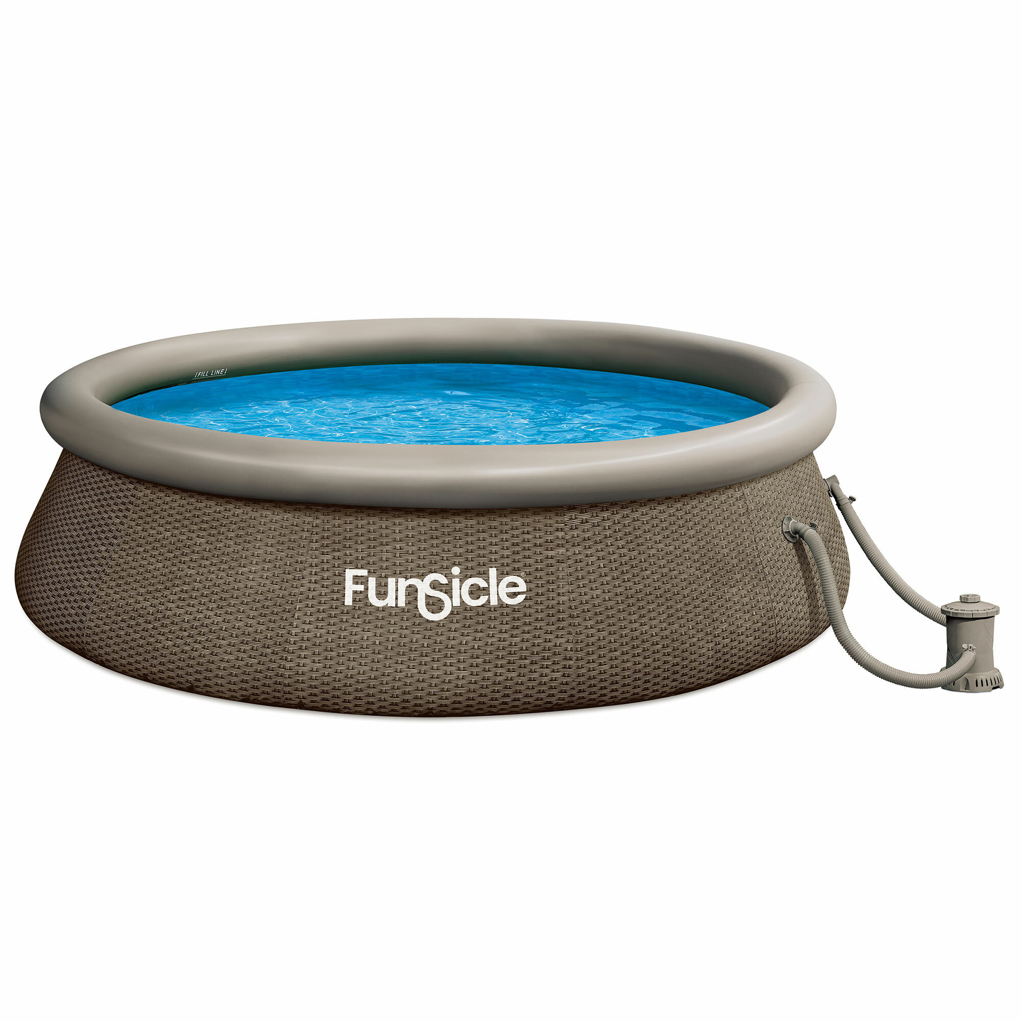 Funsicle QuickSet Round Inflatable Ring Top Outdoor Above Ground ...