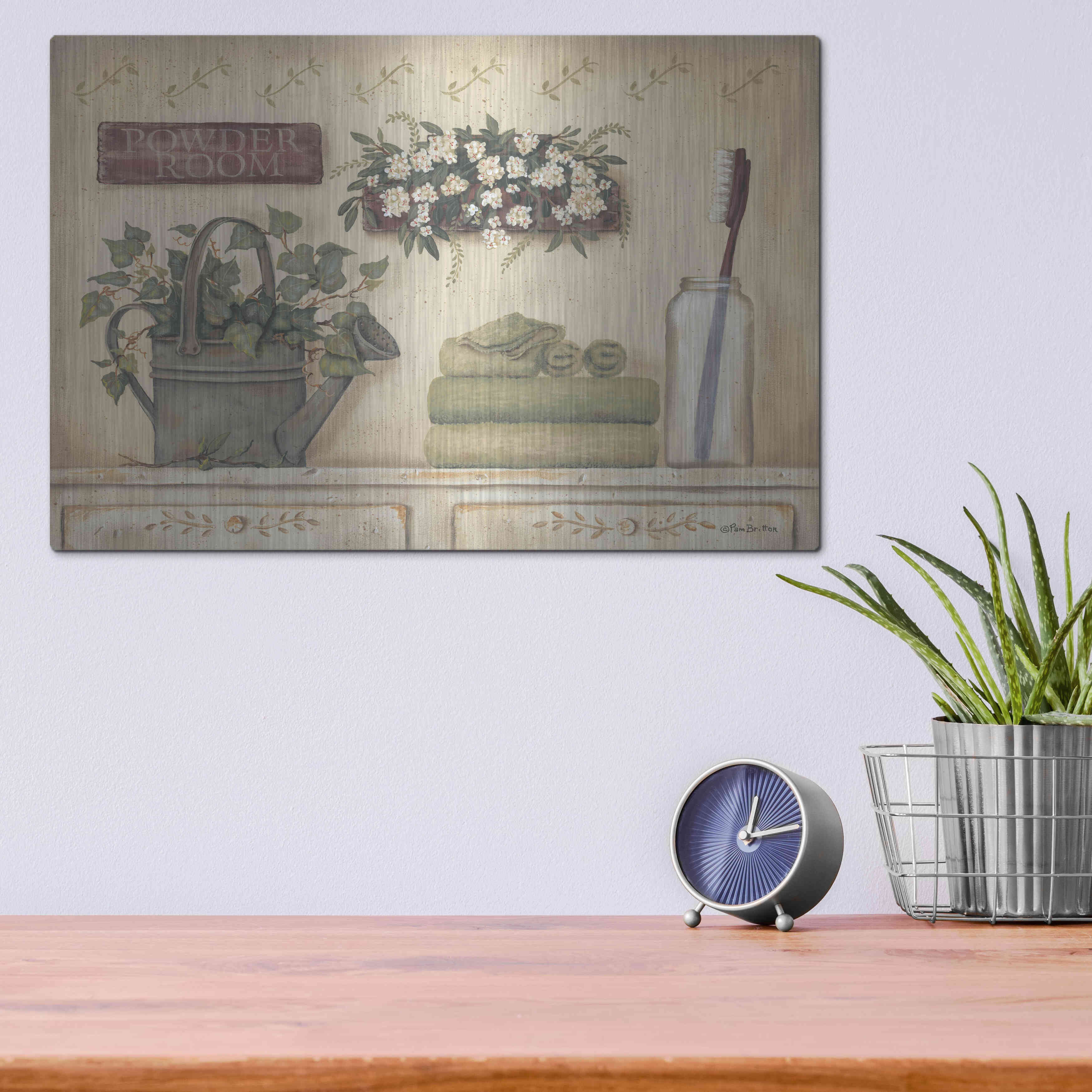Winston Porter 'Powder Room' by Pam Britton, Metal Wall Art, 36"x24 ...