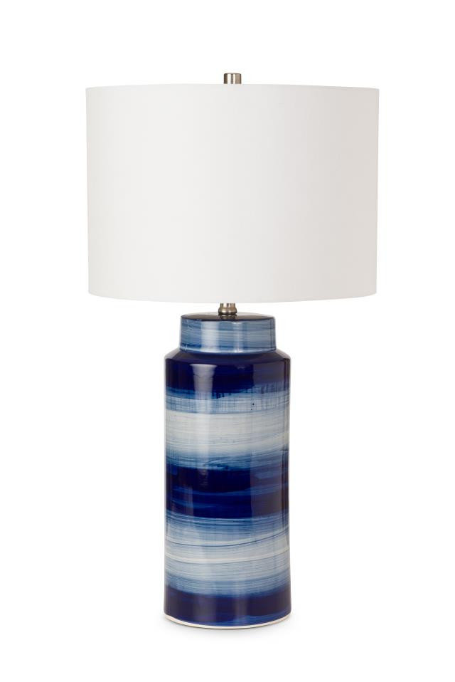 ZeaZu Set Of Two 30" Blue And White Swirl Ceramic Table Lamps With ...