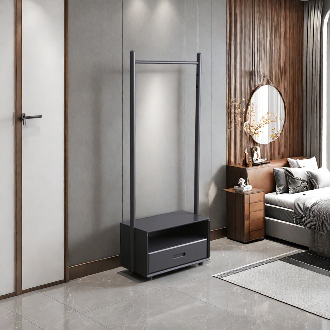 PPEDKS Versatile Adjustable Coat Rack with Storage | Wayfair