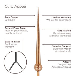 Good Directions Gawain Metal Rooftop Finial | Wayfair