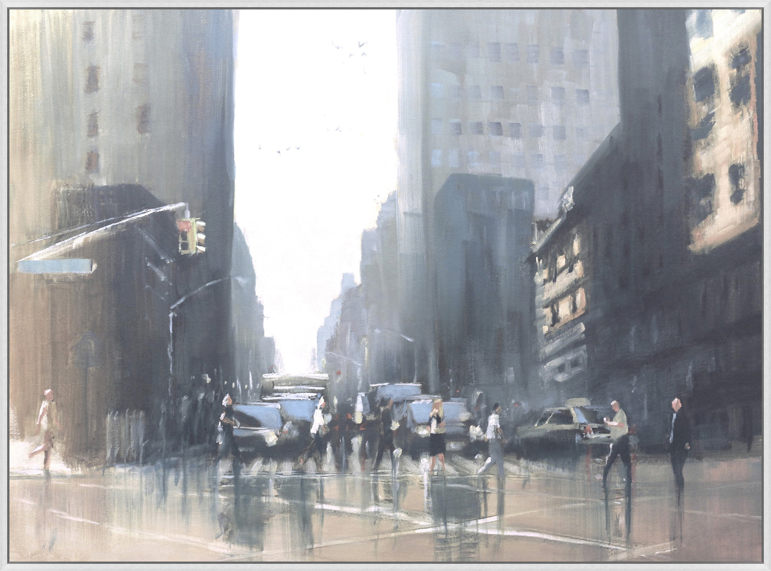 Wendover Art Group New York City Life - Floater Frame Painting Print on ...