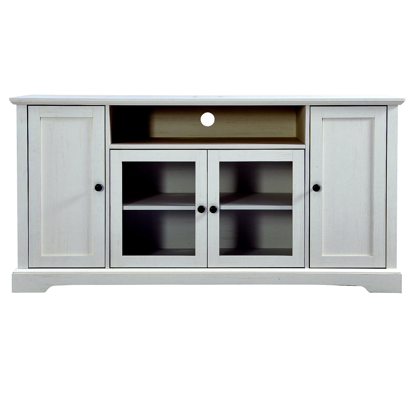 Winston Porter Mouloud Tv Stand For Tv Up To 65in with 2 Tempe Glass ...