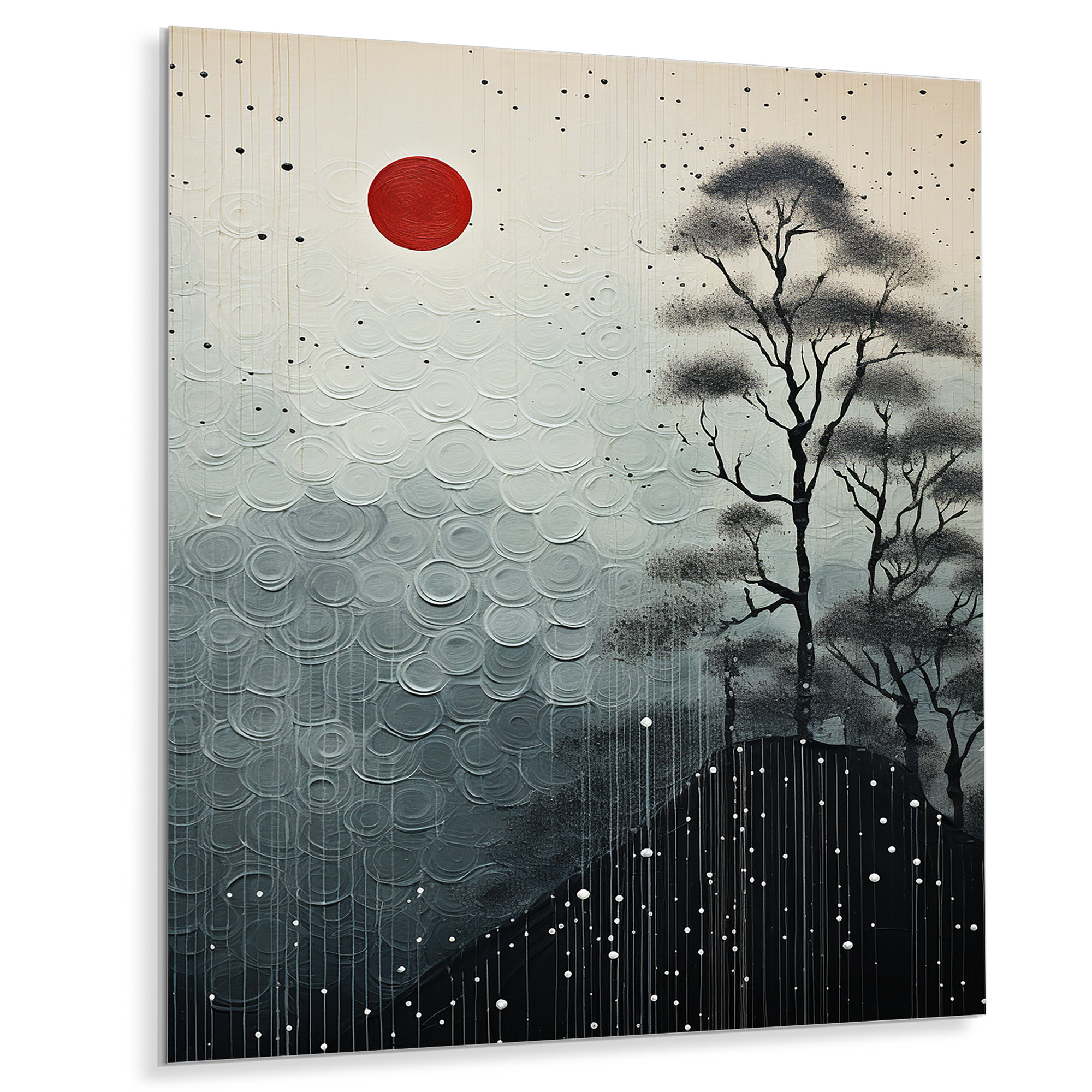 Millwood Pines Japon Art Serene Zen Minimalism III - Floral Metal Wall ...