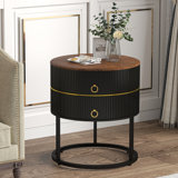 Drawer Equipped Round End & Side Tables You'll Love | Wayfair
