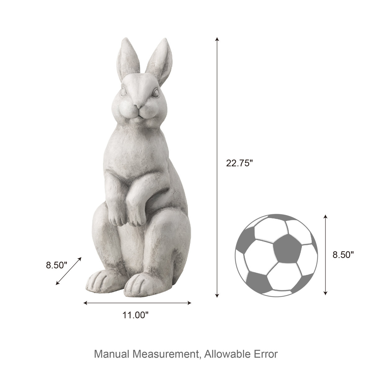 Trinx Zachary MGO Standing Rabbit Garden Statue & Reviews | Wayfair