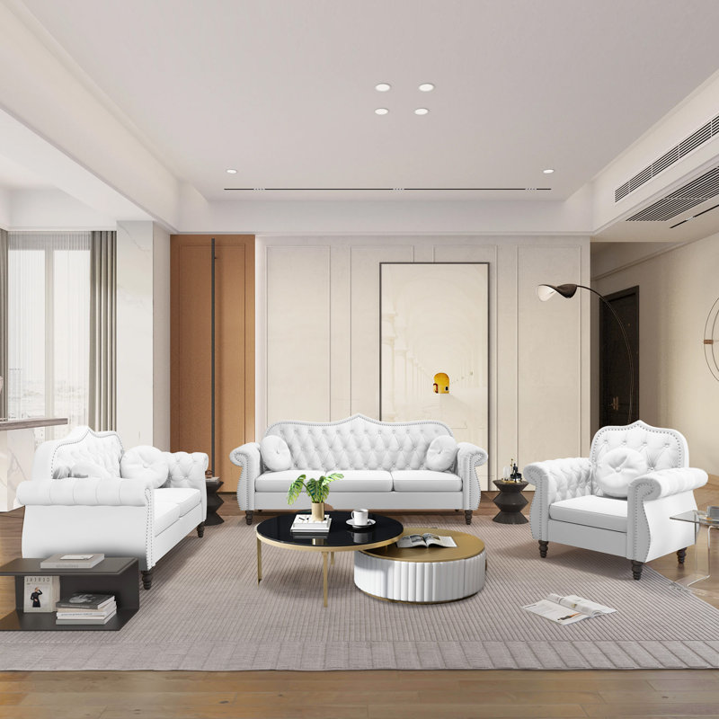 Alcott Hill Cayleigh 3 - Piece Living Room Set & Reviews - Wayfair Canada