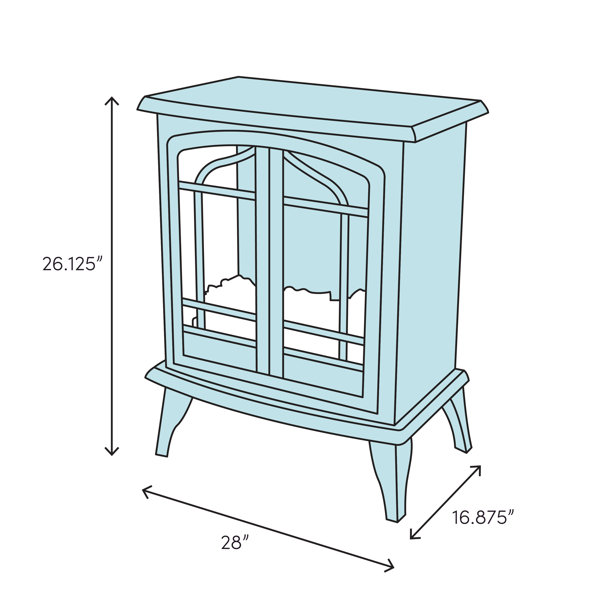 Duluth Forge Vent Free Freestanding 26"H x 28"W Natural Gas/Propane ...