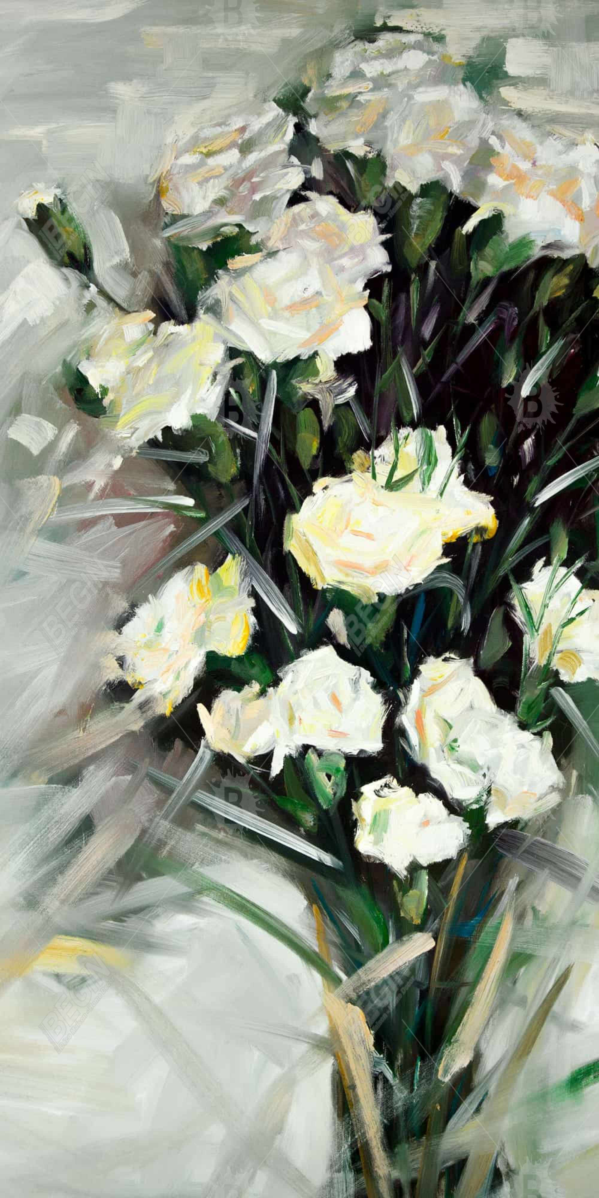Begin Edition International Inc. Lisianthus white bouquet - 15.75"x31 ...