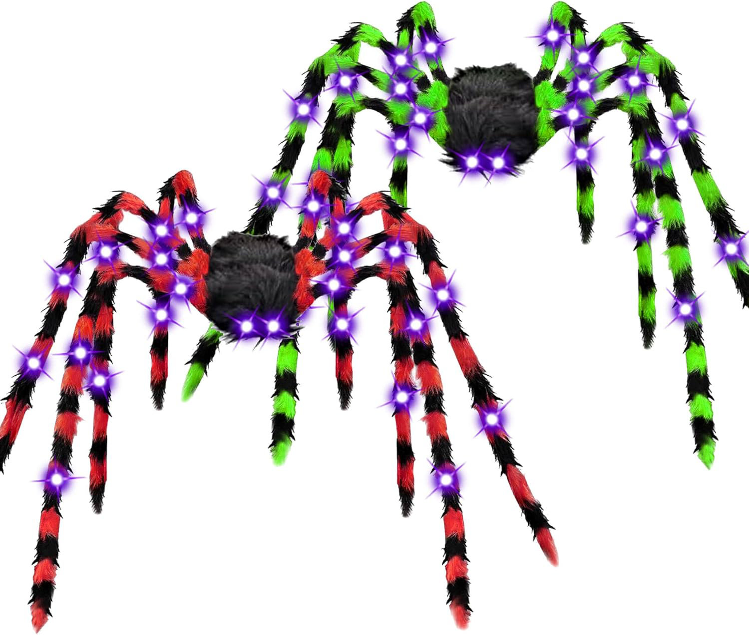 The Holiday Aisle® 2 Pack 50" Halloween Light Up Spider,Scary Giant ...