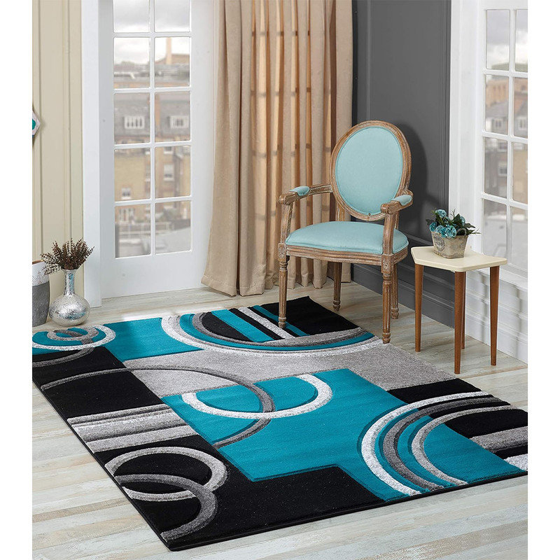 Orren Ellis Area Rug Modern 5x7 Soft Hand Carved Contemporary Floor ...