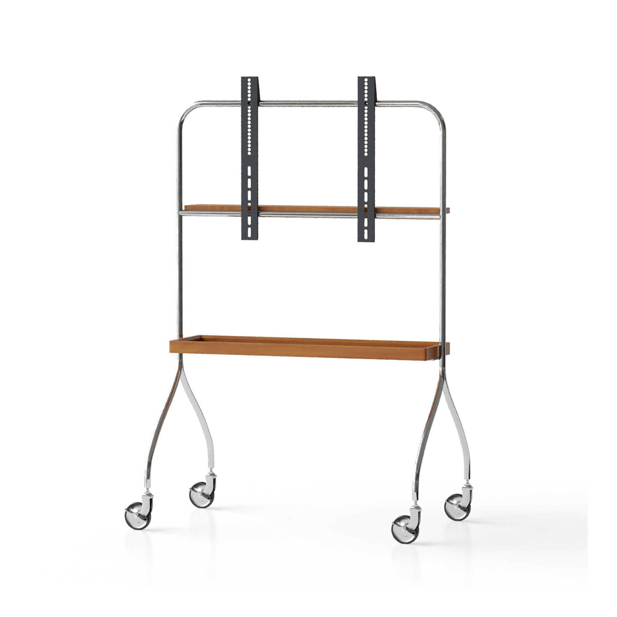 Mercer41 Walk Around The TV Stand With An Antique, Brown Movable Stand ...