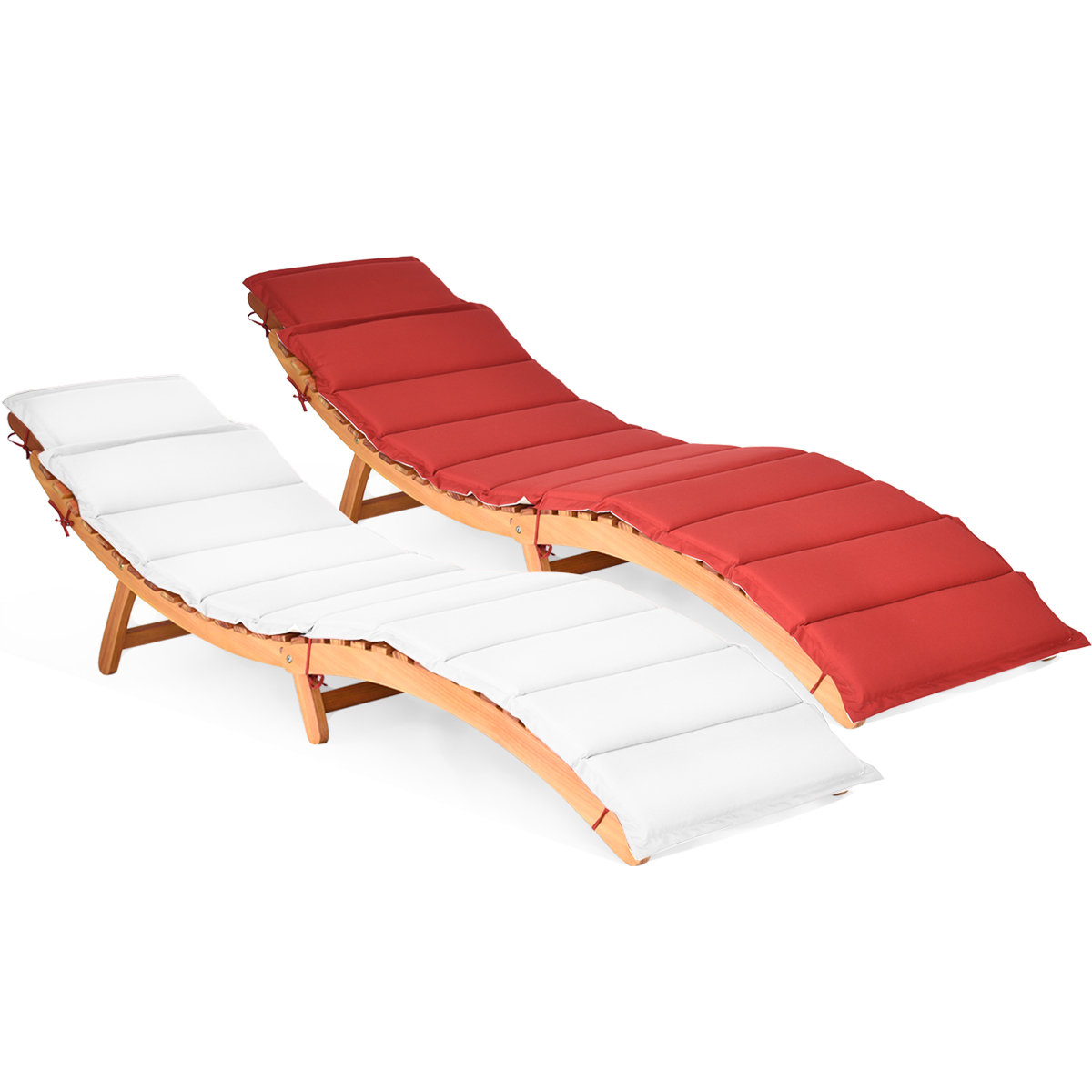 Rosecliff Heights Folding Wood Lounge Outdoor Wooden Chaise Chair With ...