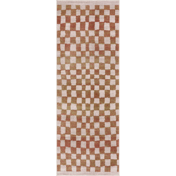 Bungalow Rose Briawood Checkered Beige Area Rug & Reviews | Wayfair
