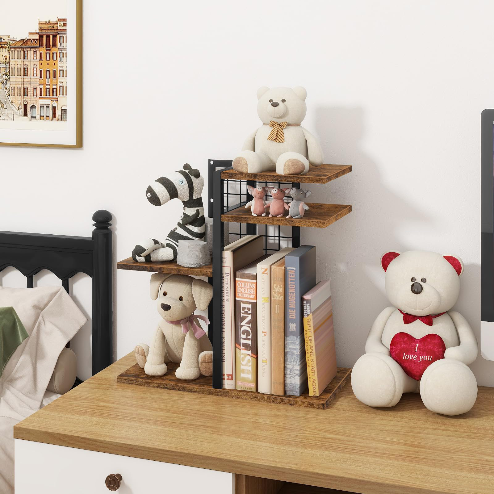 adjustable desktop shelf