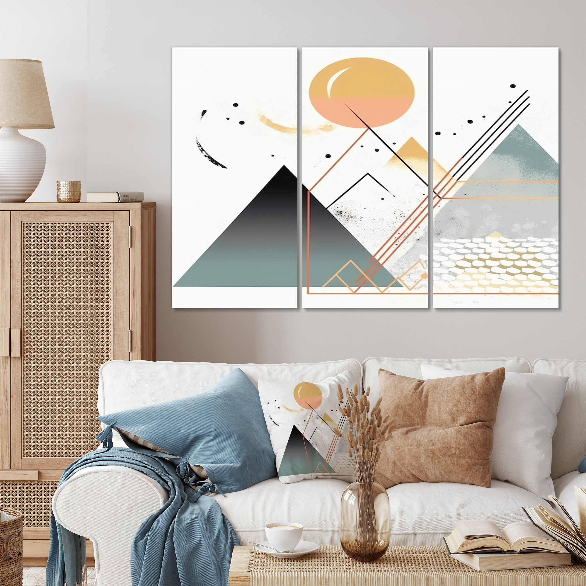 Design Art Full Moon Abstract Moon Landscape Minimalism - Abstract ...