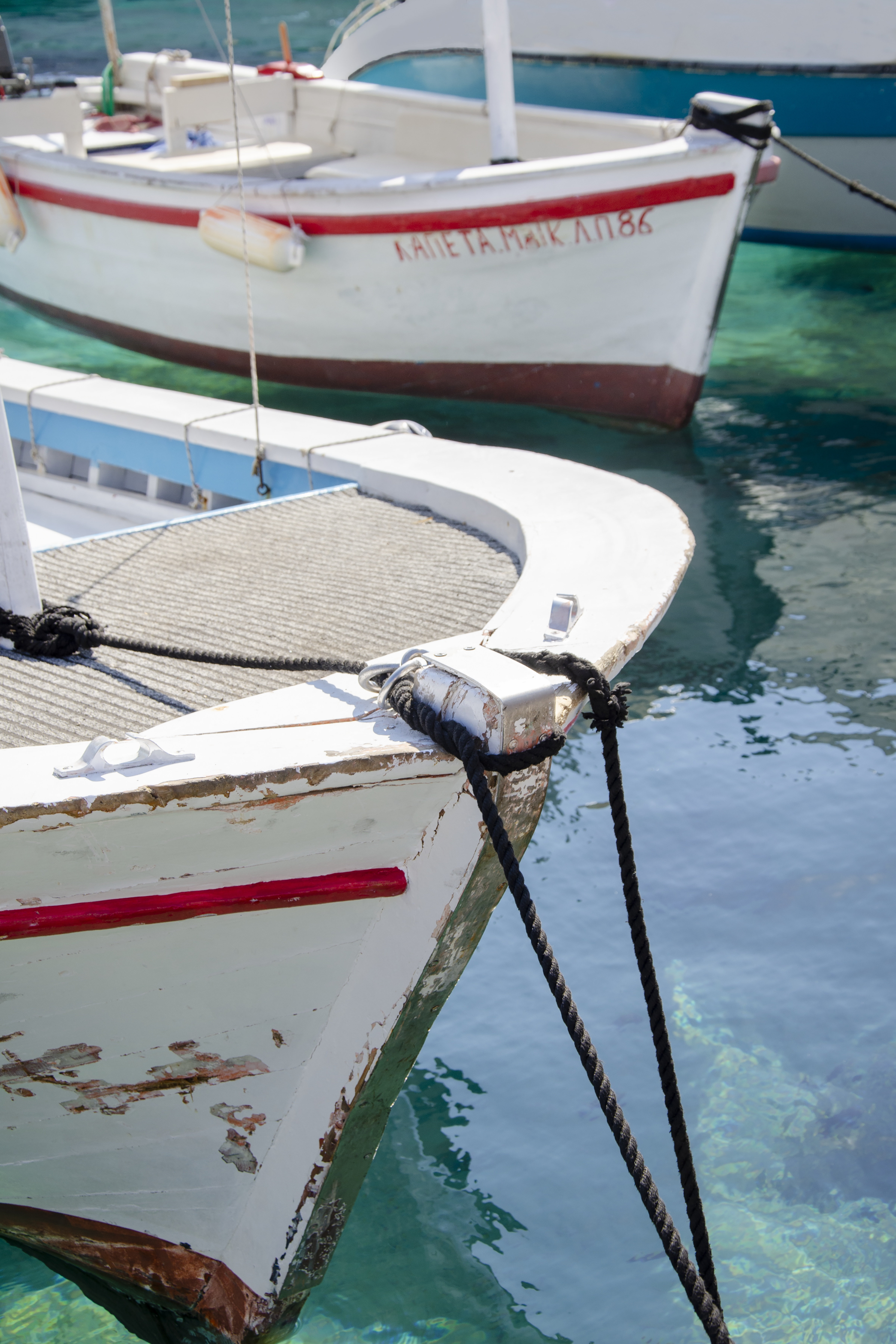 Longshore Tides Workboats of Corfu, Greece III by Laura DeNardo ...