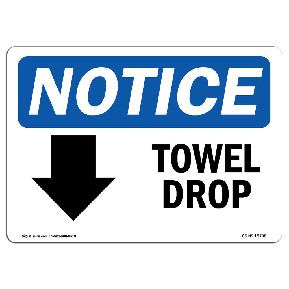 SignMission Towel Drop Sign with Symbol | Wayfair