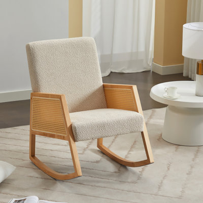 ChairVogue Comfortable Rocking Chair With Ergonomic Design Solid Wood ...