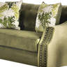 Benjara Syna Sofa And Loveseat Set, Bench Style Seat, Green Tufted ...