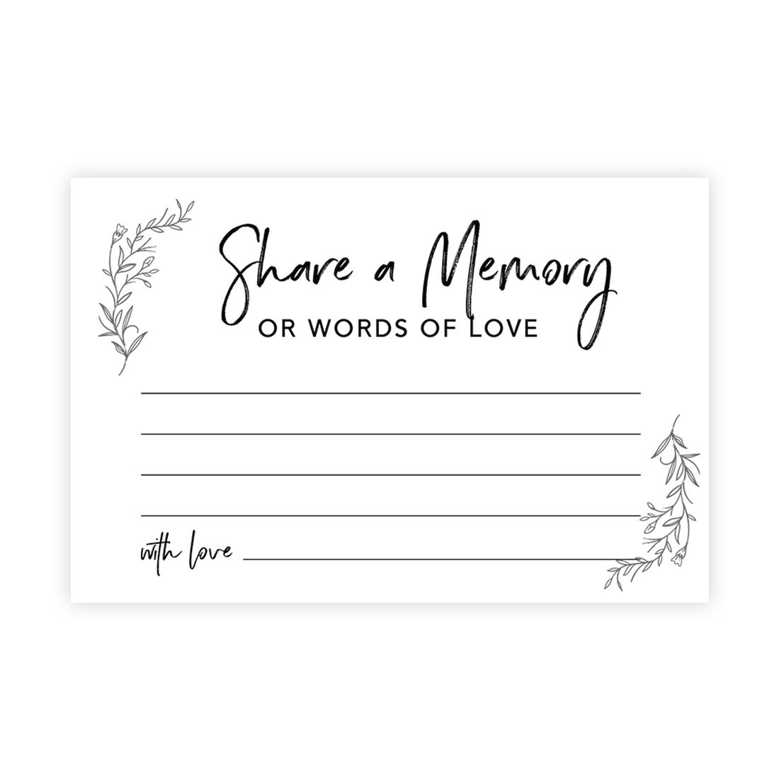Koyal Wholesale Share A Memory Cards, Line Design Leaves 4" X 6" Cards ...