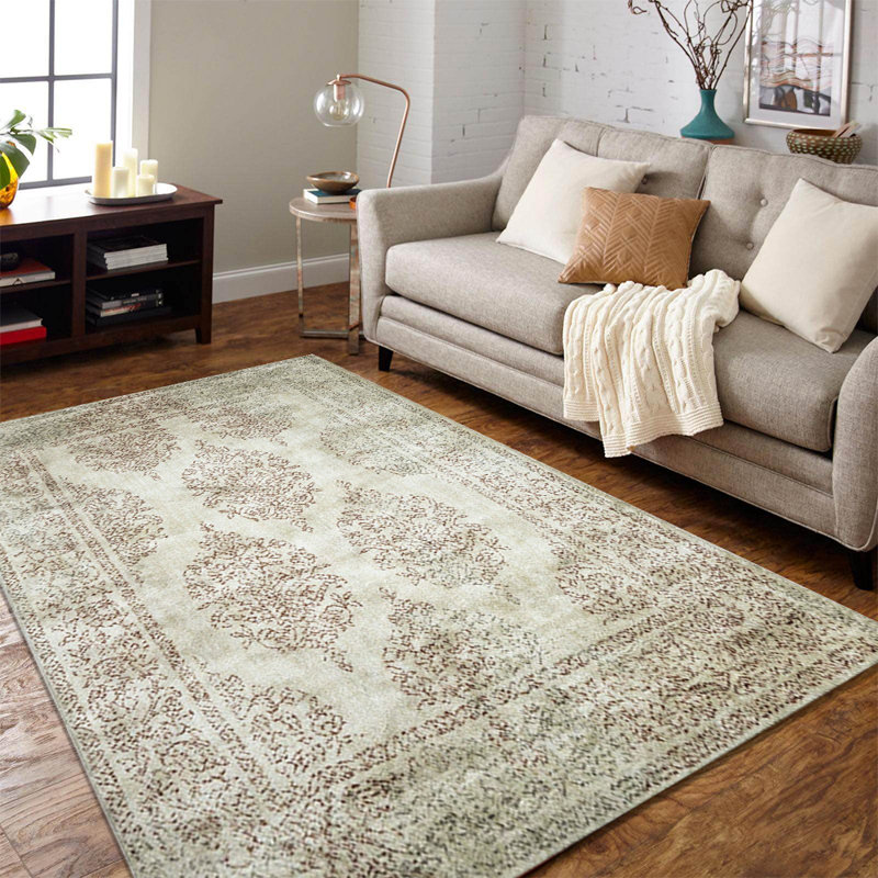 Bungalow Rose Tuscany Beige Area Rug | Wayfair