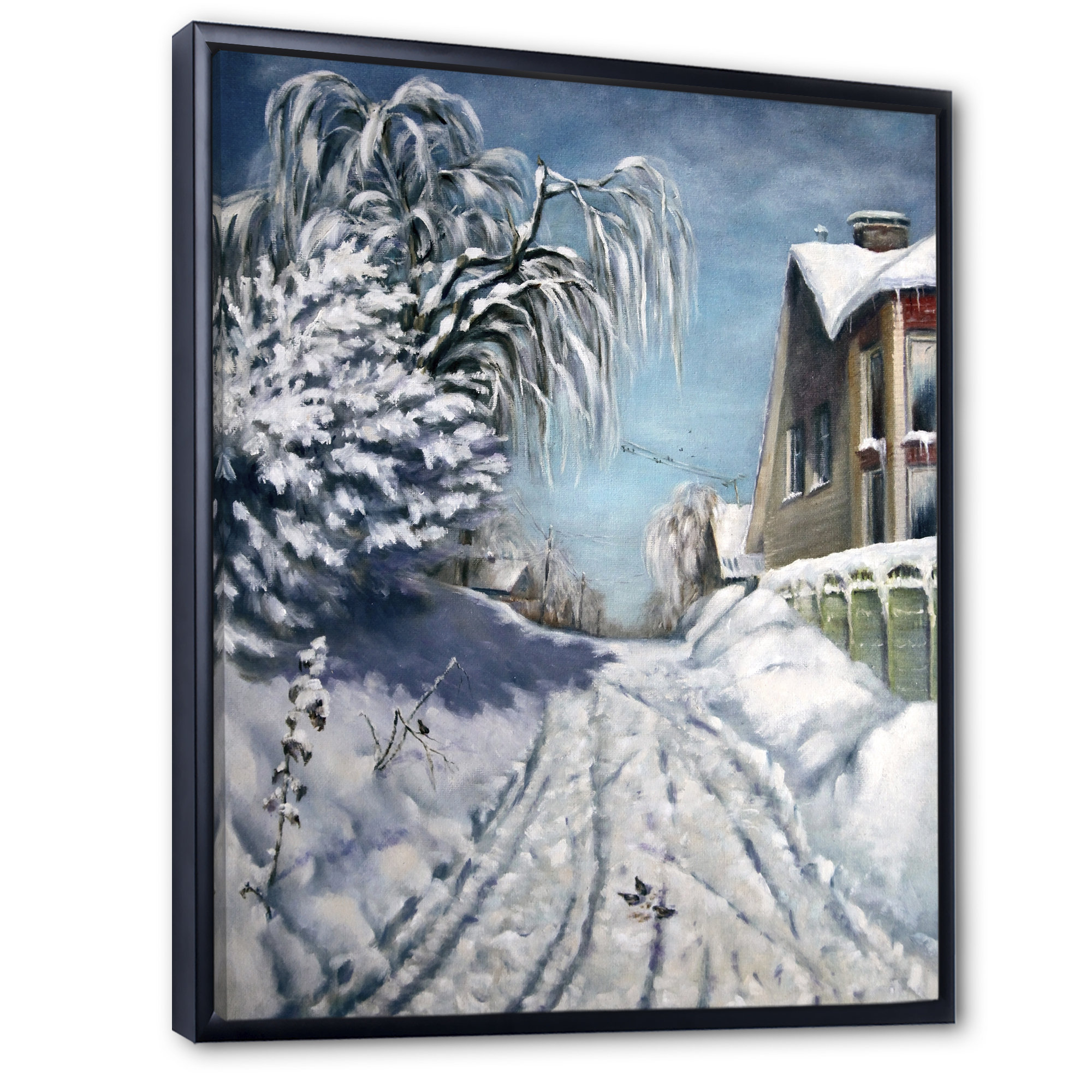 August Grove Cottage Into A Cold Winter Landscape II - Cabin & Lodge ...