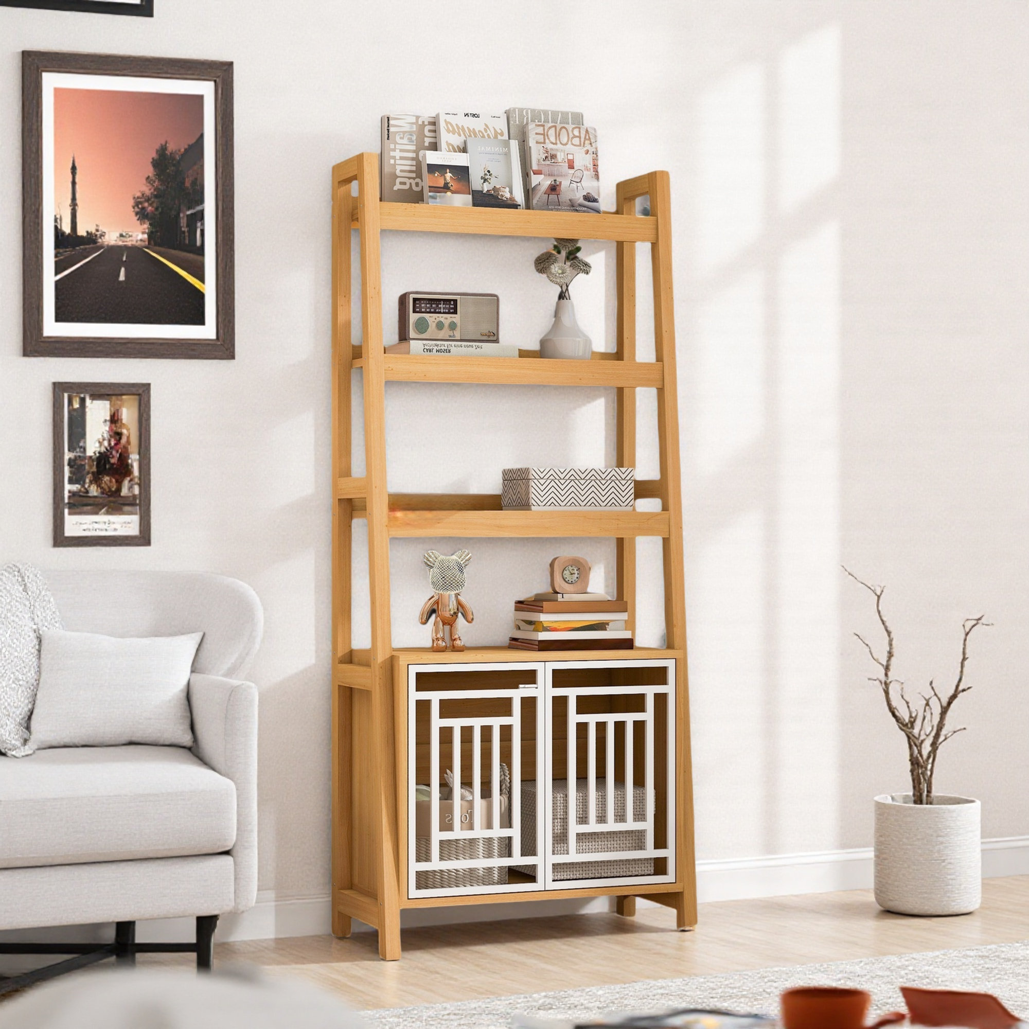 Tucker Murphy Pet™ Furniture Style Dog Crate Ladder Structure Bookcase ...