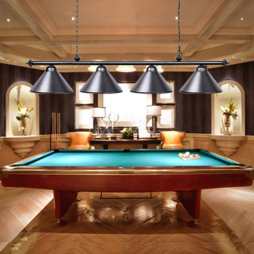 Winston Porter Boonton 4 - Light Satin Black Pool Table Lights Pendant ...