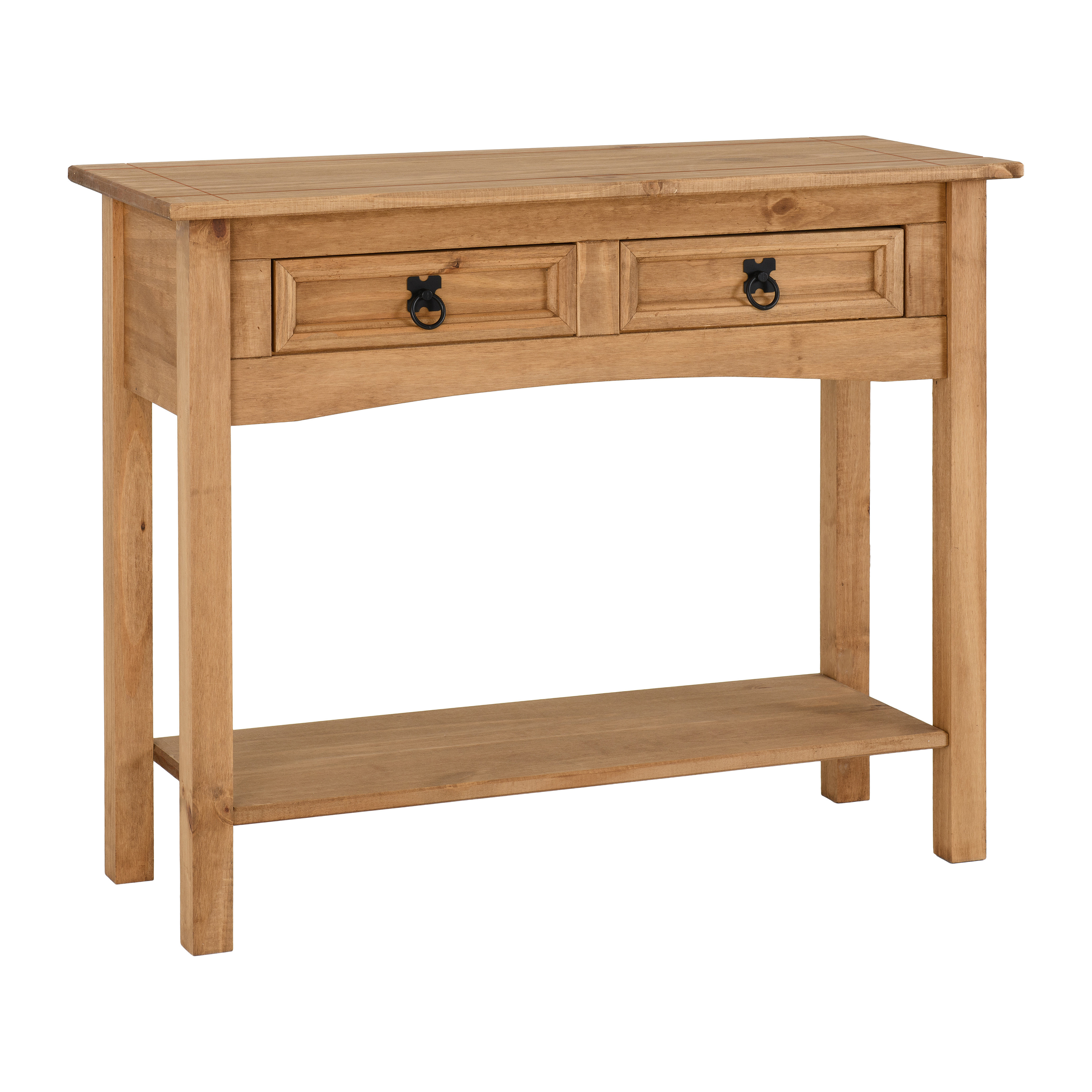Millwood Pines Farmhouse 32.70'' Solid Wood Console Table, 2 Drawers 1 ...