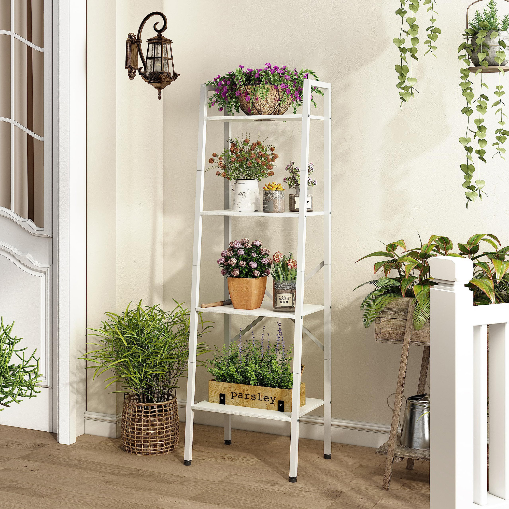 Lark Manor™ 4-Tier Freestanding Narrow Ladder Rack | Wayfair