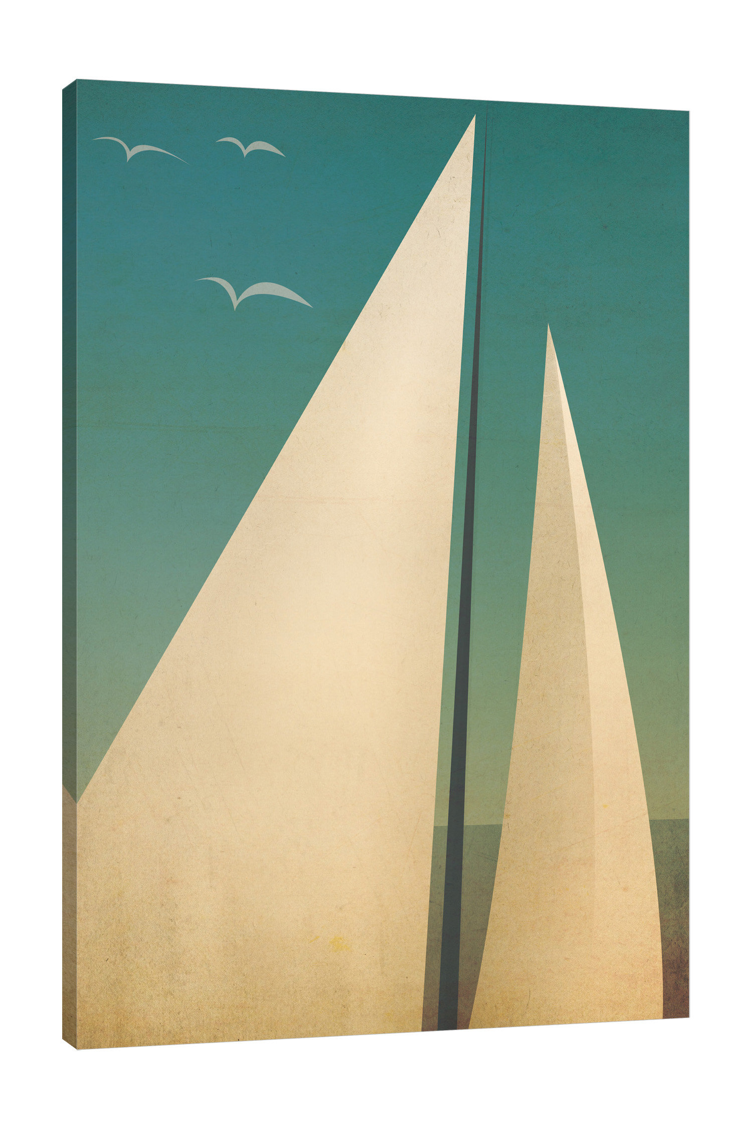 Jaxson Rea Sails I by Ryan Fowler - Wrapped Canvas Print | Wayfair