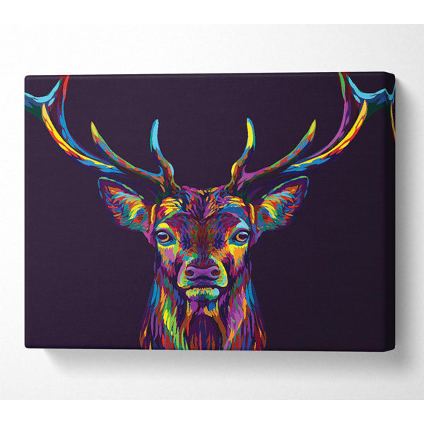 Alpen Home The Colourful Stag - Wrapped Canvas Print | Wayfair.co.uk
