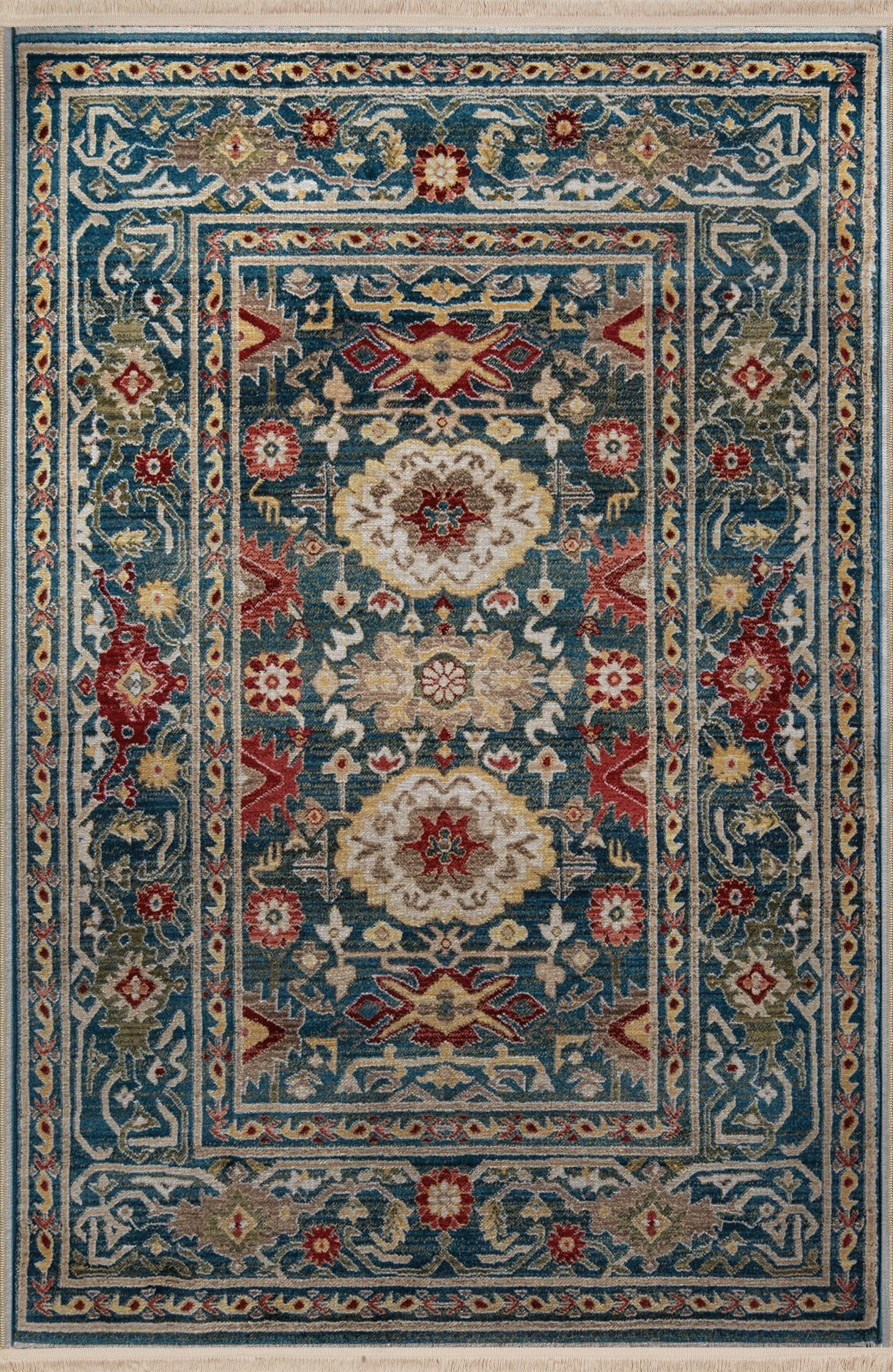 Bloomsbury Market Blue-Themed Multi-Colored Traditional Motif Patterned ...