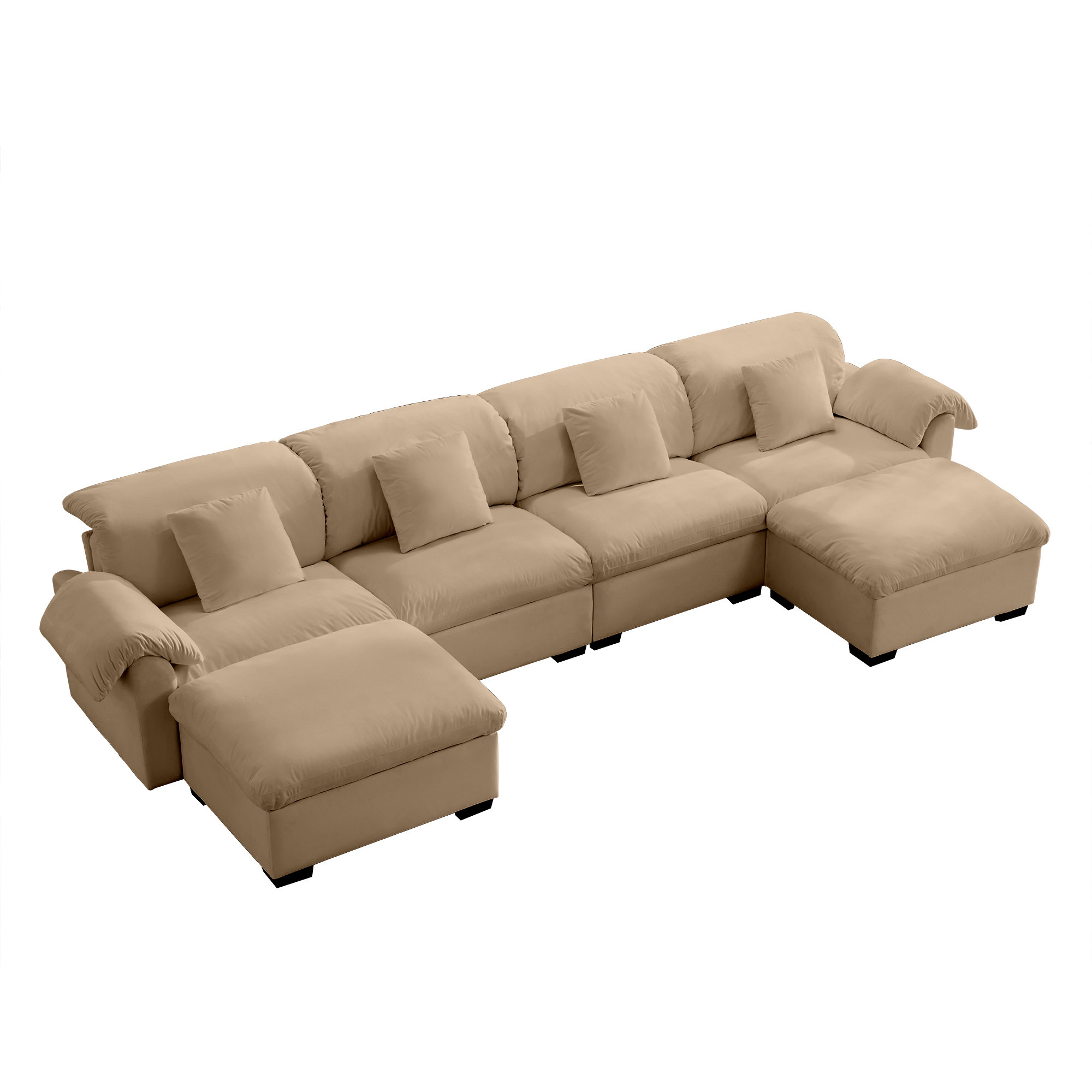 ExAchat Oversized LargeU Shaped Couch, U Shaped Sectional Cloud Sofa , Sectional Cocuh with ...
