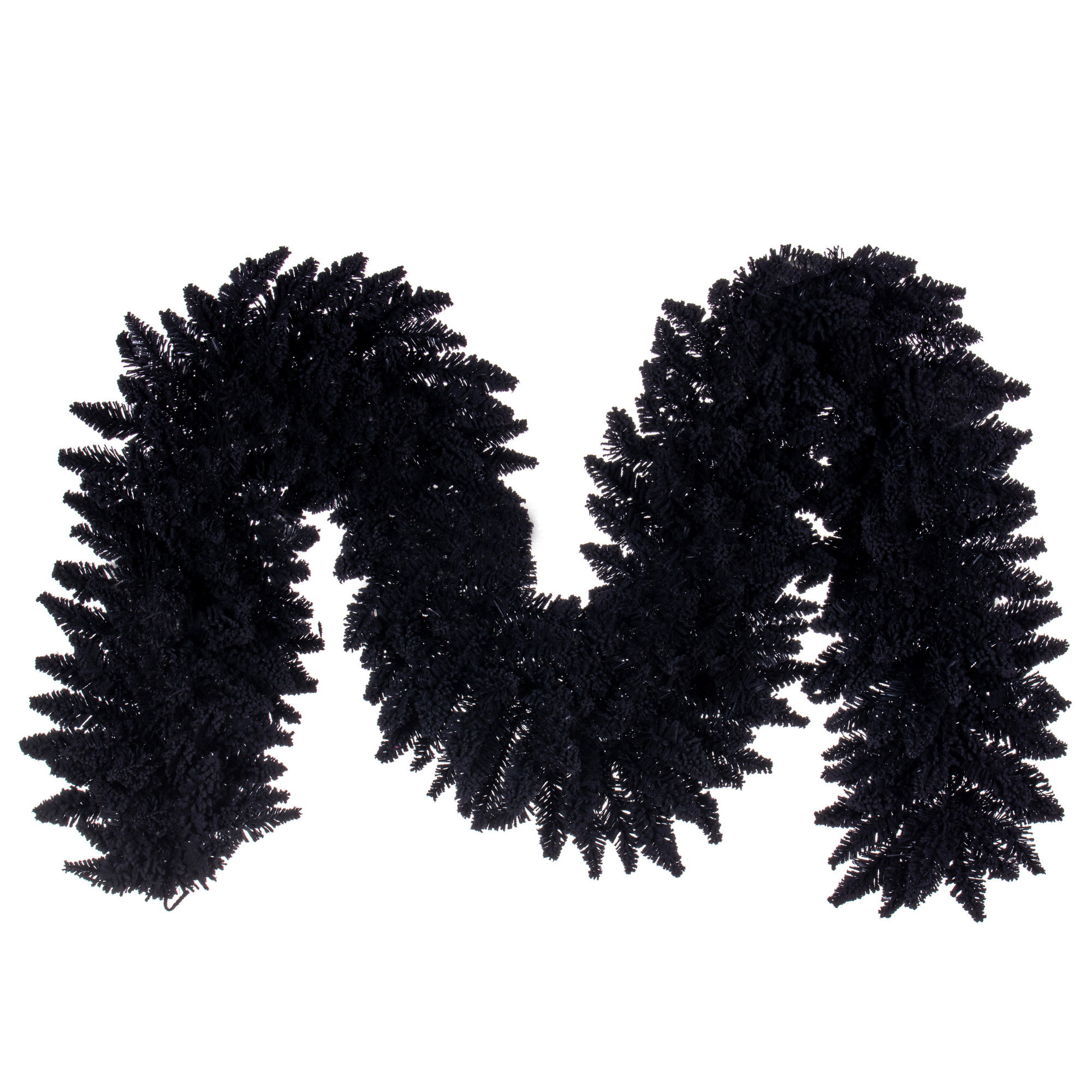 Primrue 9' Flocked Black Fir Artificial Garland | Wayfair