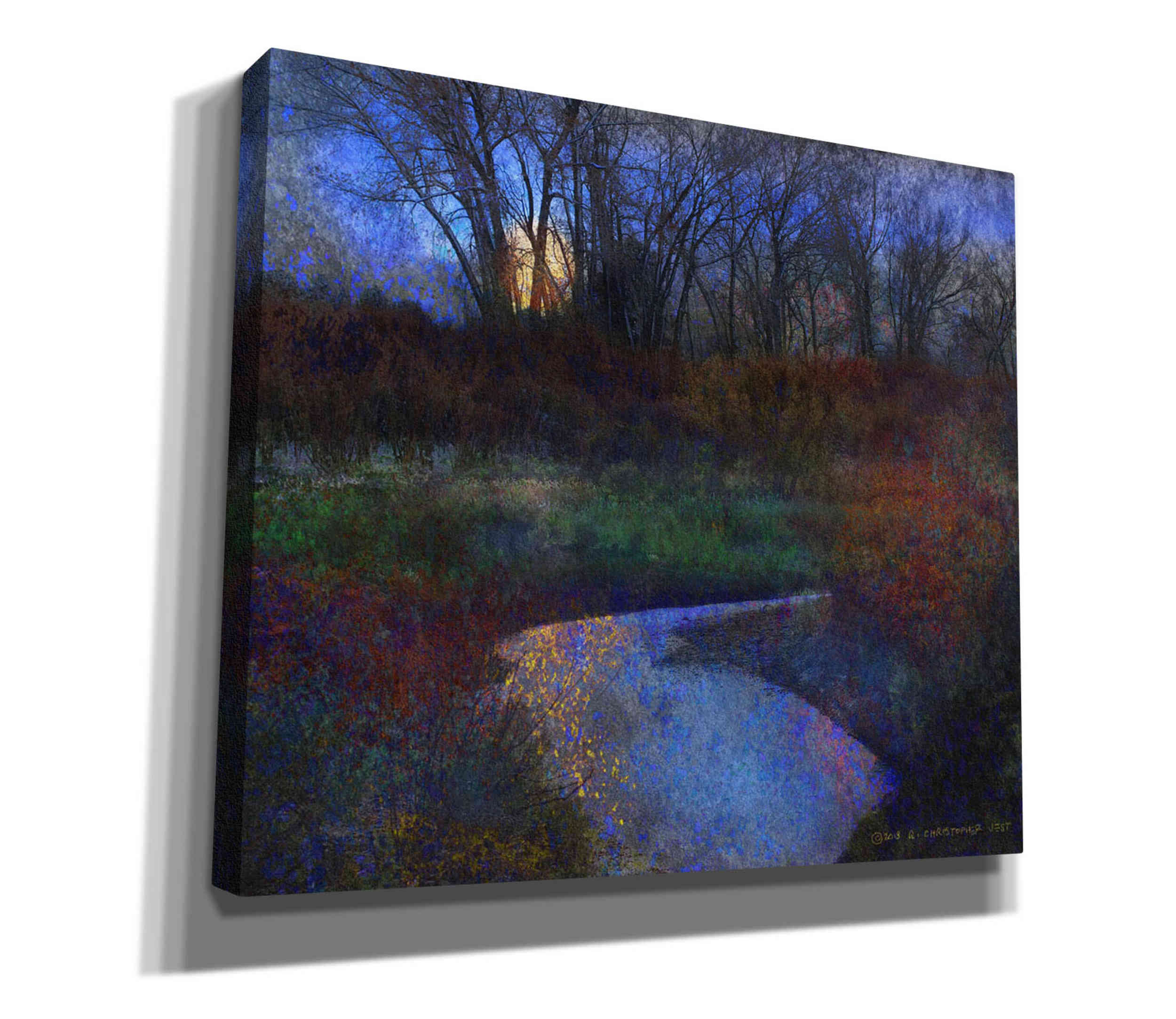 Epic Graffiti Moonlit Stream by - Wrapped Canvas Print | Wayfair