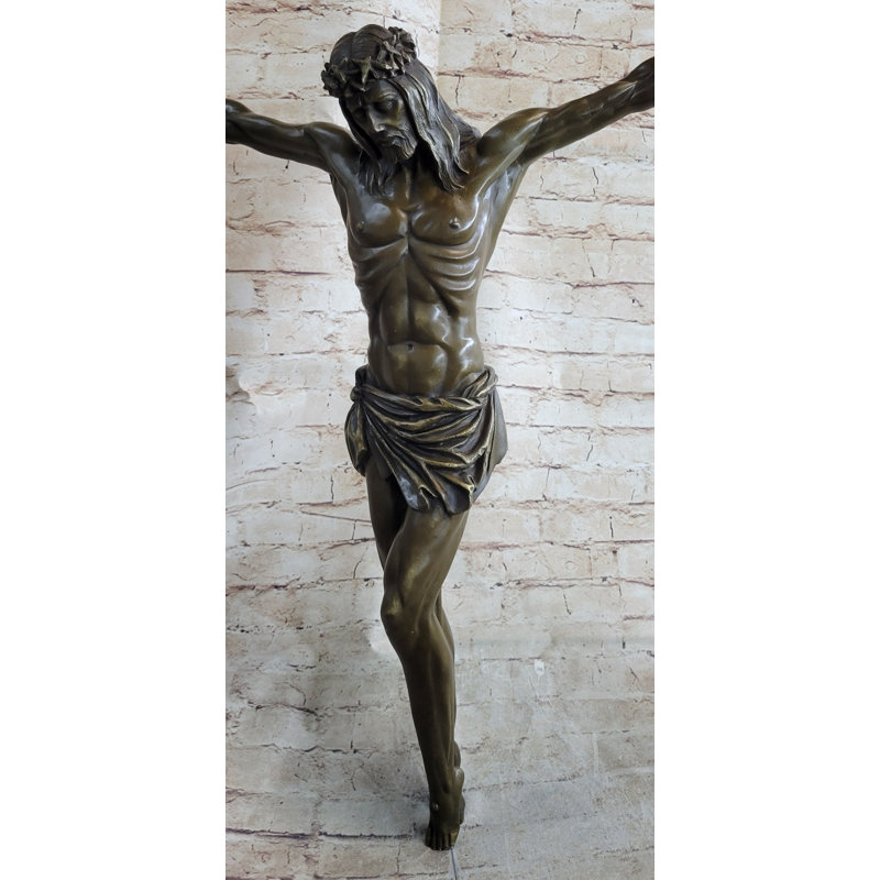 Bloomsbury Market Jesus Christ on Crucifix Wall Mounted Hanging Cross ...