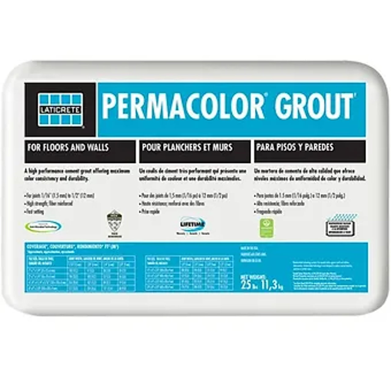 LATICRETE PERMACOLOR Grout 8LB - MIDNIGHT BLACK | Wayfair