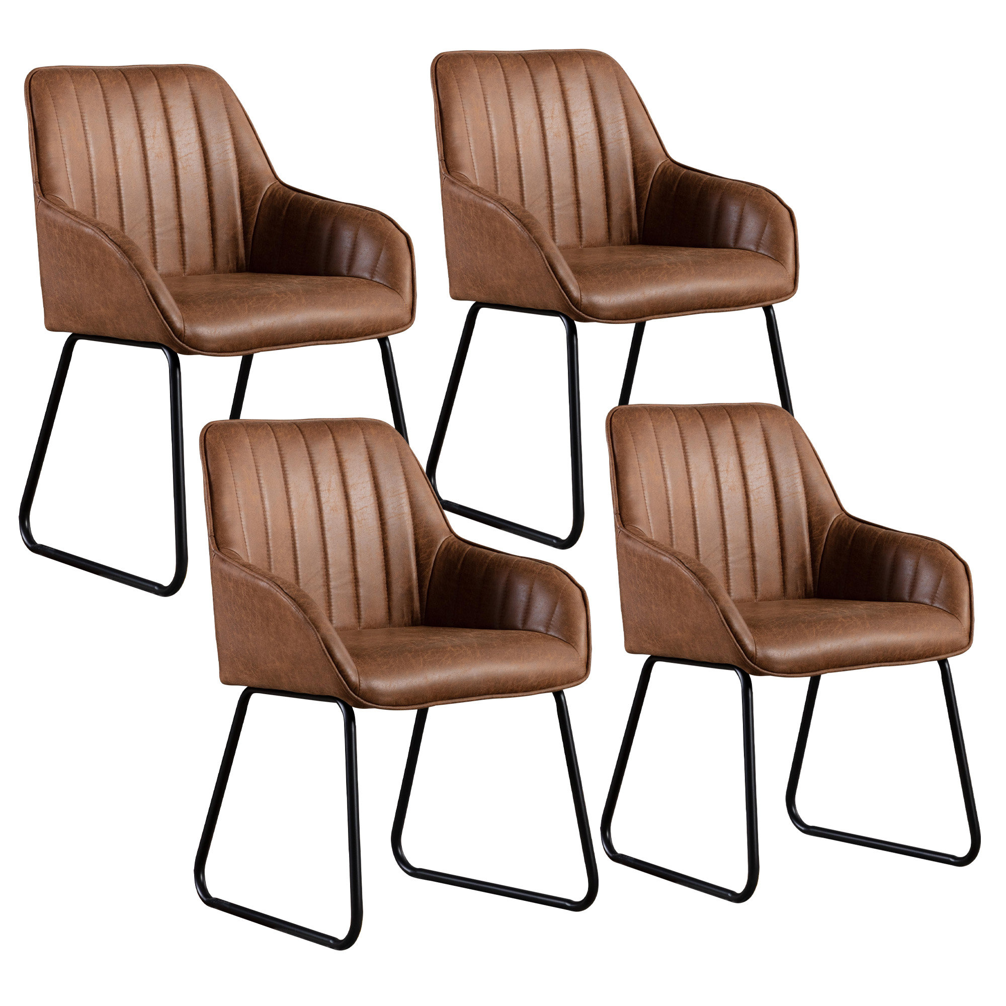 Hokku Designs Markesha Upholstered Dining Chairs With Arm & Reviews ...