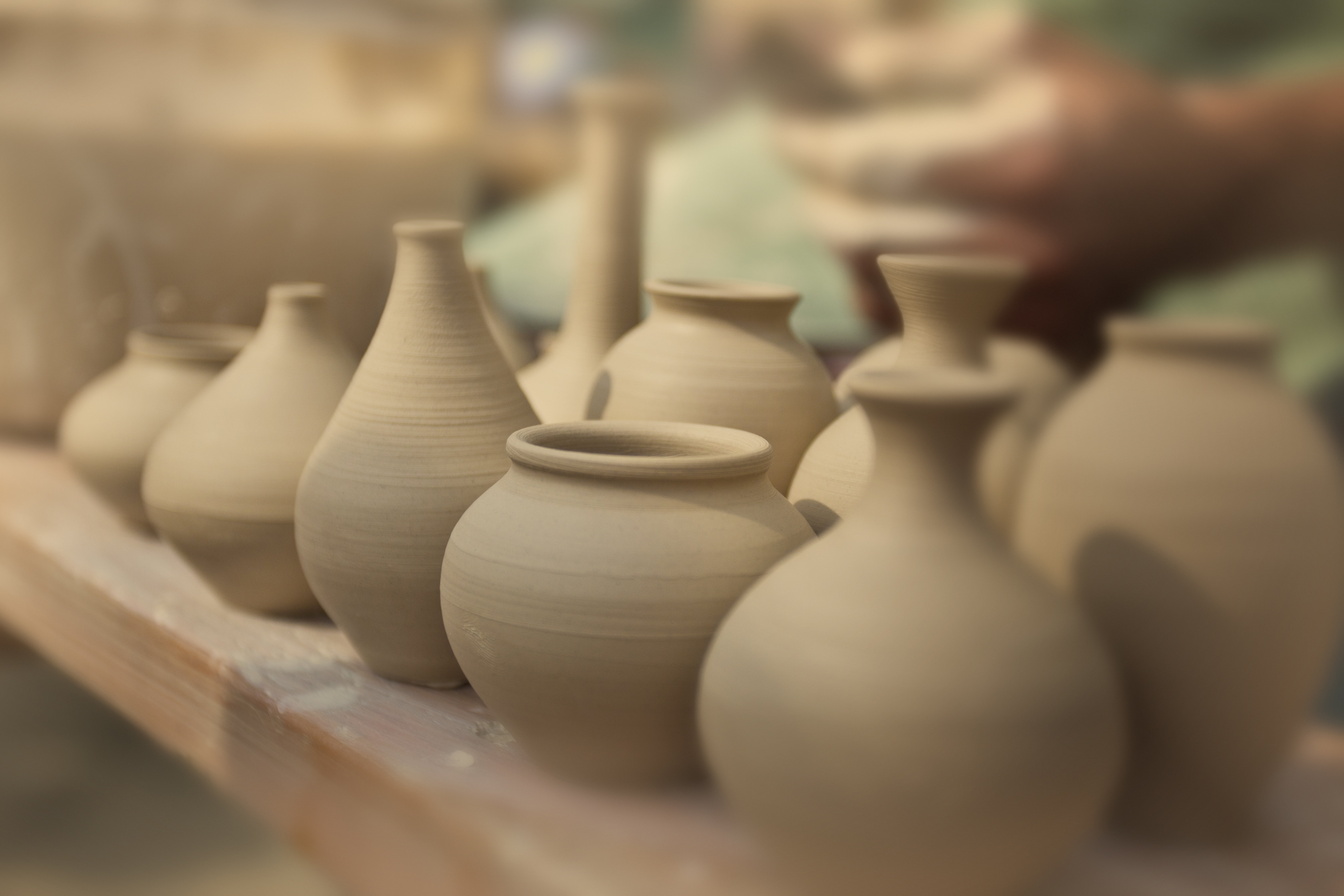 Union Rustic Pottery Stall - Wrapped Canvas Print | Wayfair