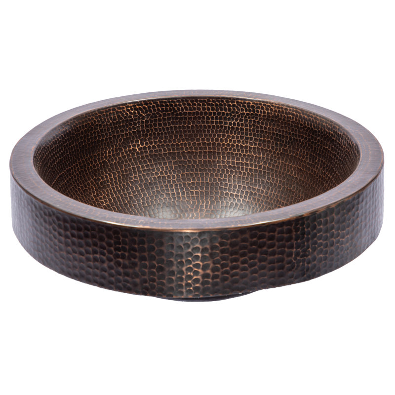 EdenBath Eden Bath 17'' Antique Dark Copper Metal Circular Bathroom ...
