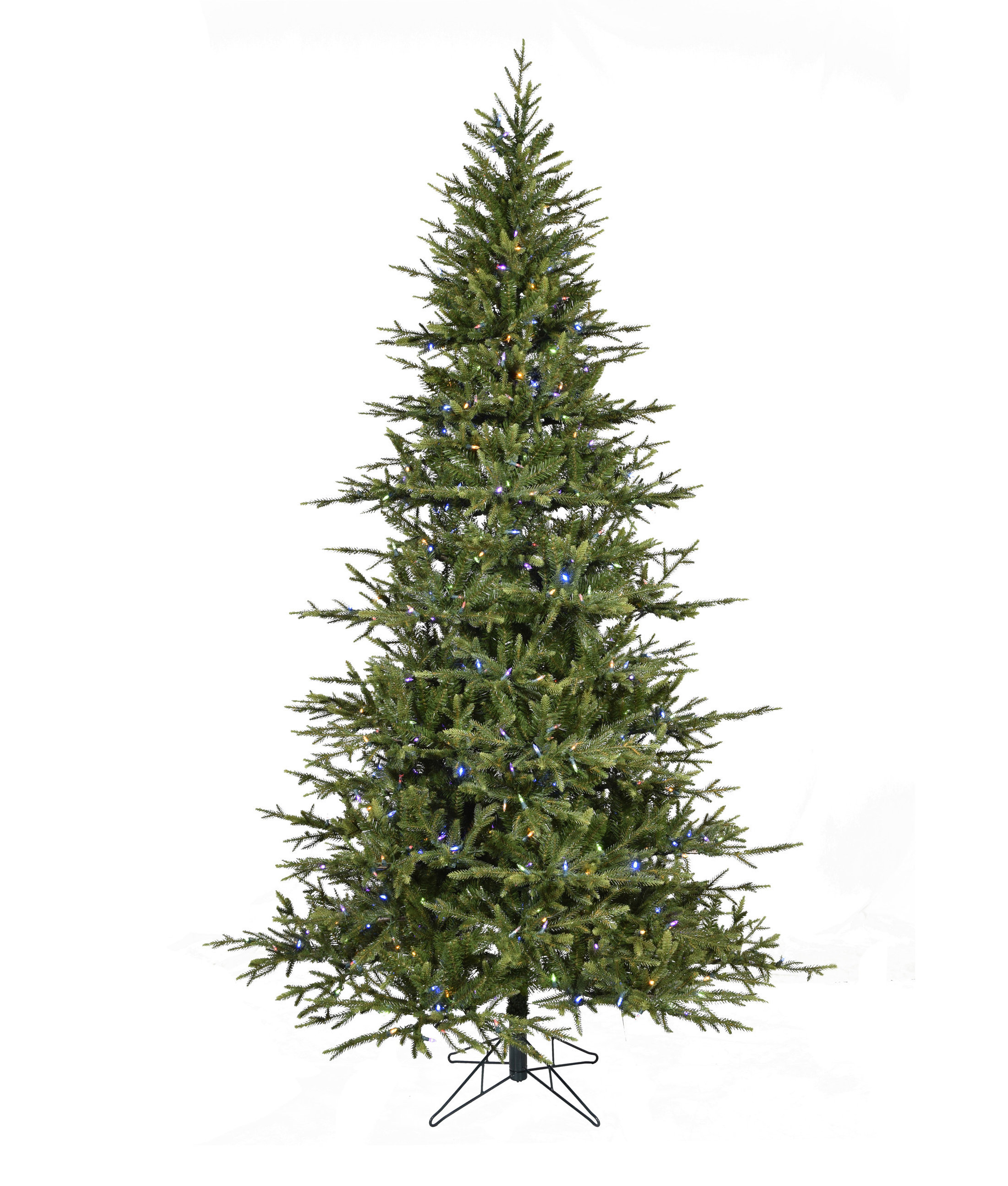 Seasonal Abode Green Artificial Pine Christmas Tree with LED Lights ...