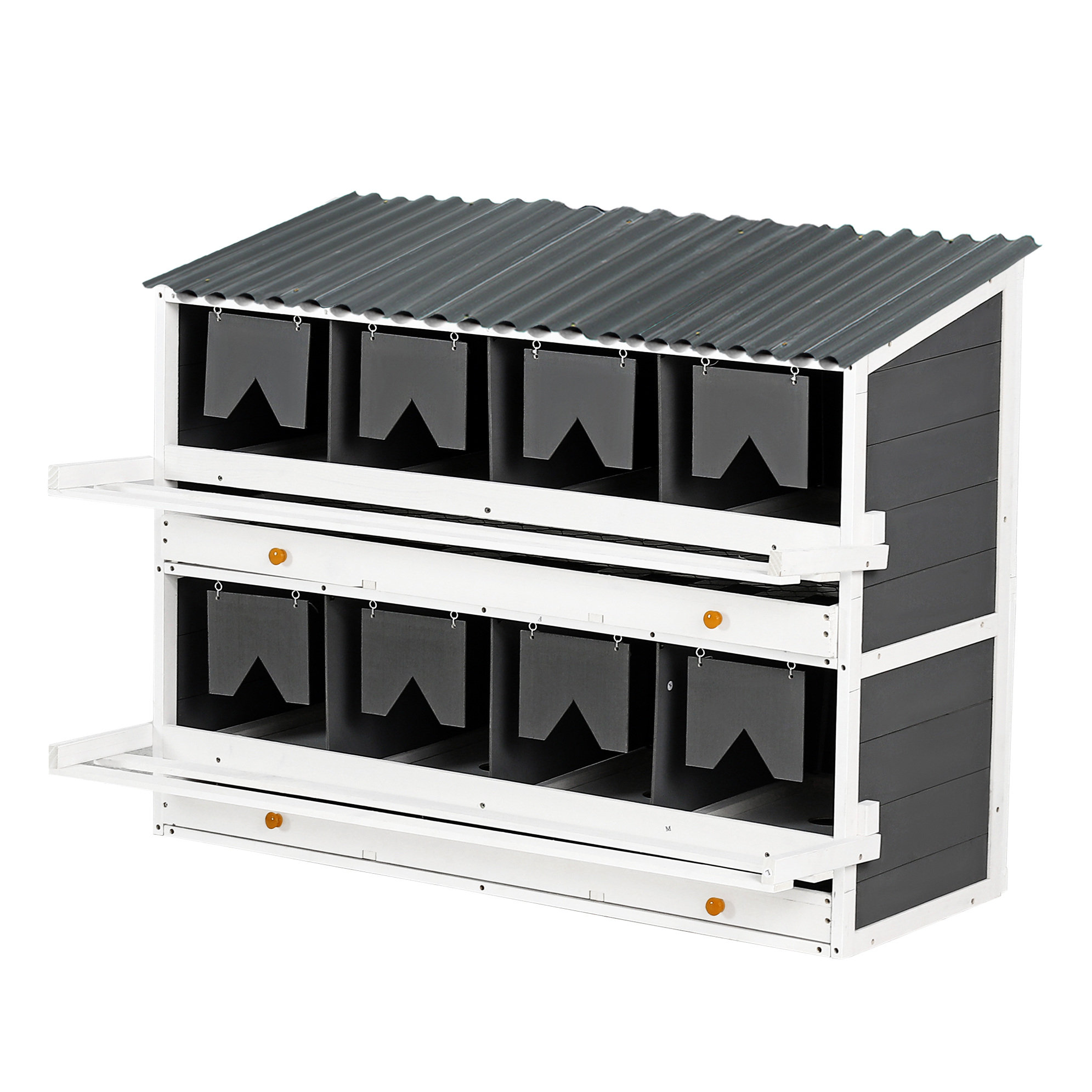 Tucker Murphy Pet™ Poultry Nesting Box - 8 Compartments, Solid Wood ...